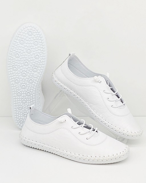 Tenisówki damskie skórzane IZZI 1622 białe, tęgość G-H > Tenisówki ...